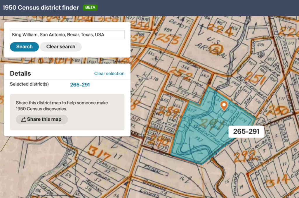Searching the 1950 census