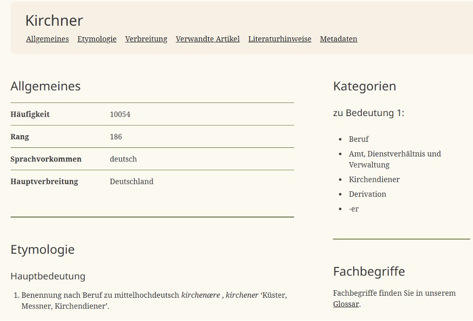 Tools for German Origins